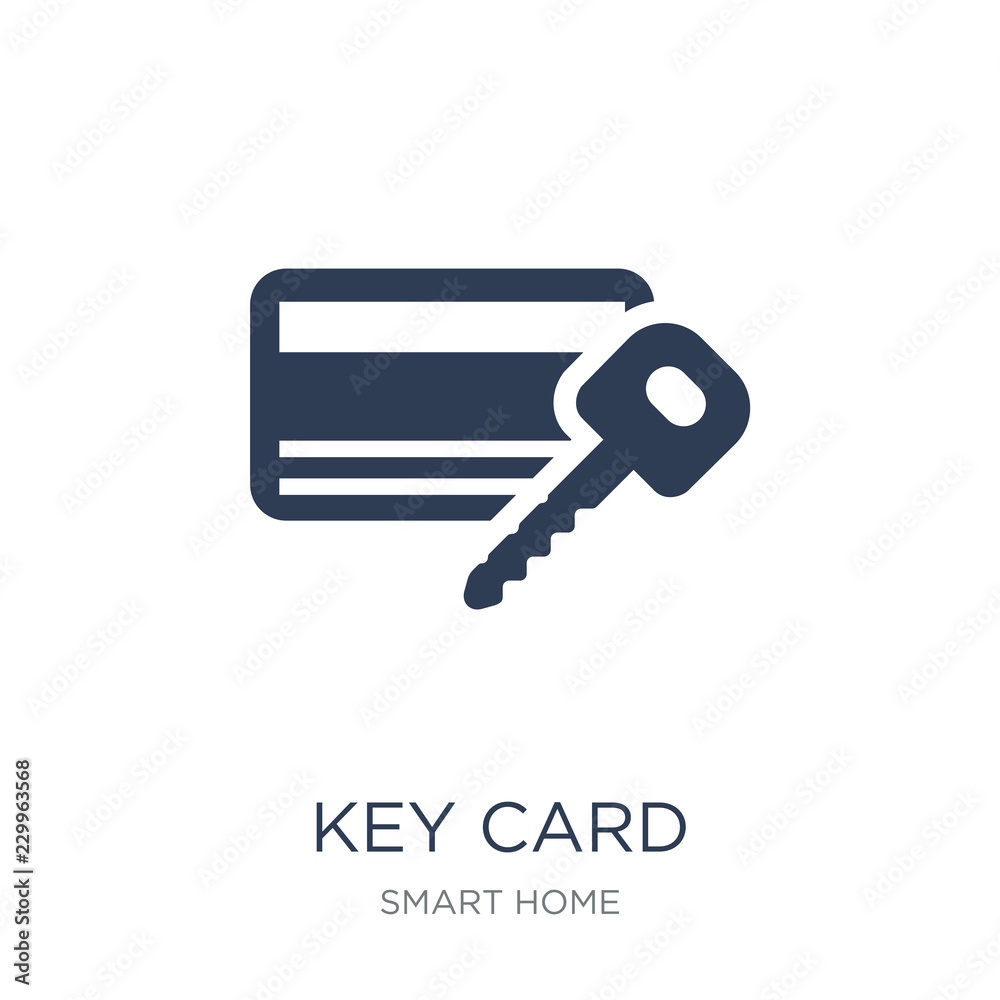 Key card icon. Trendy flat vector Key card icon on white background ...