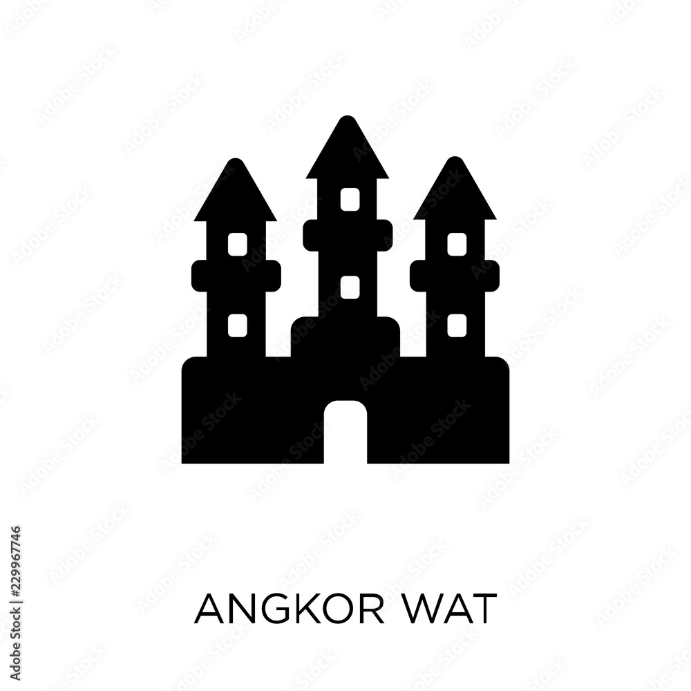 Angkor wat icon. Angkor wat symbol design from Architecture collection ...