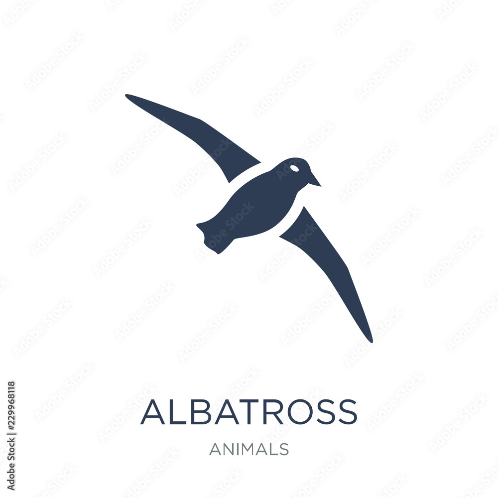 albatross icon. Trendy flat vector albatross icon on white background ...