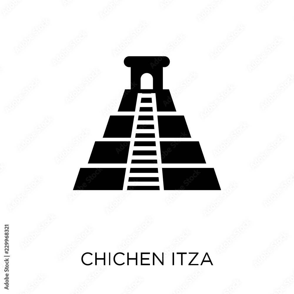 Chichen Itza icon. Chichen Itza symbol design from Architecture ...