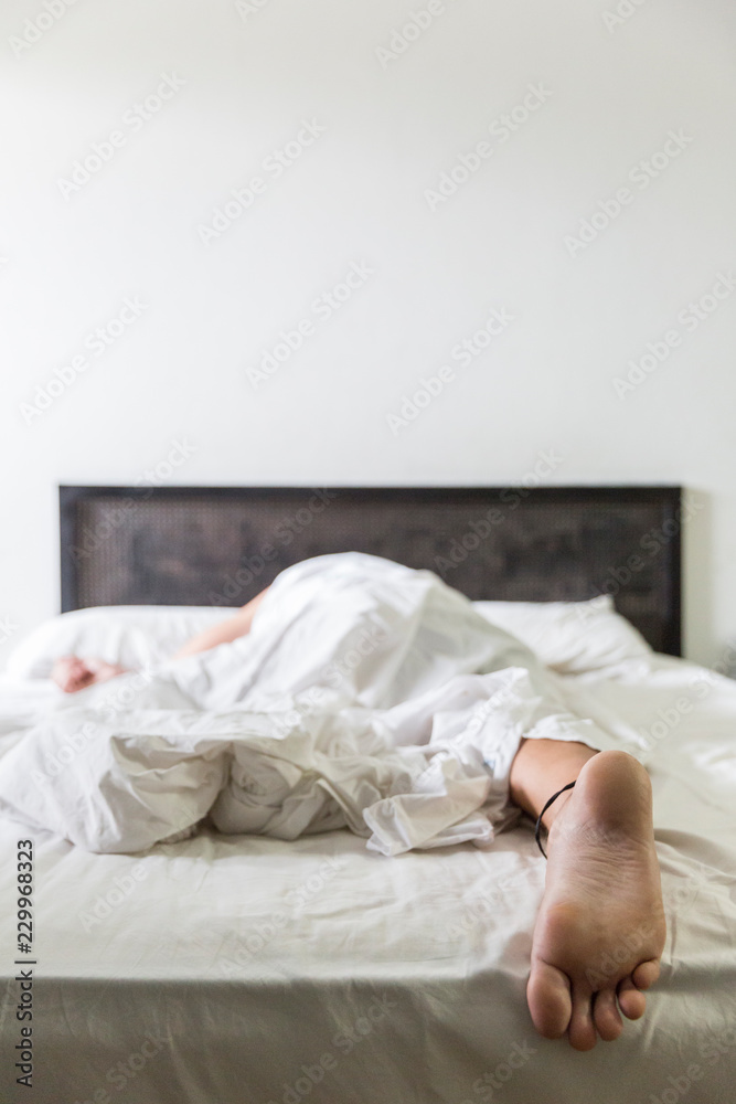 Foot of Sleeping Man Stock Photo | Adobe Stock
