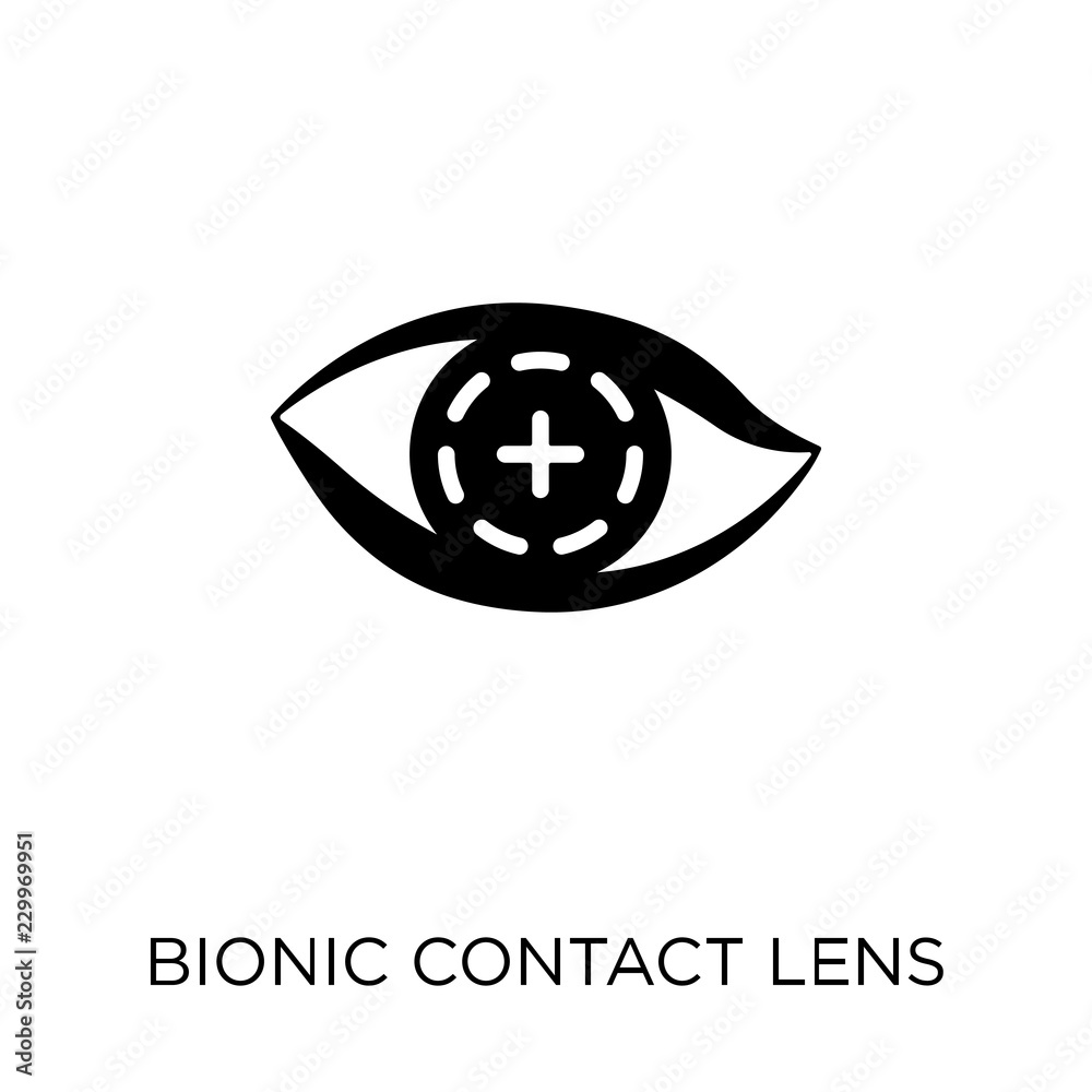 Bionic contact lens icon. Bionic contact lens symbol design from Future ...