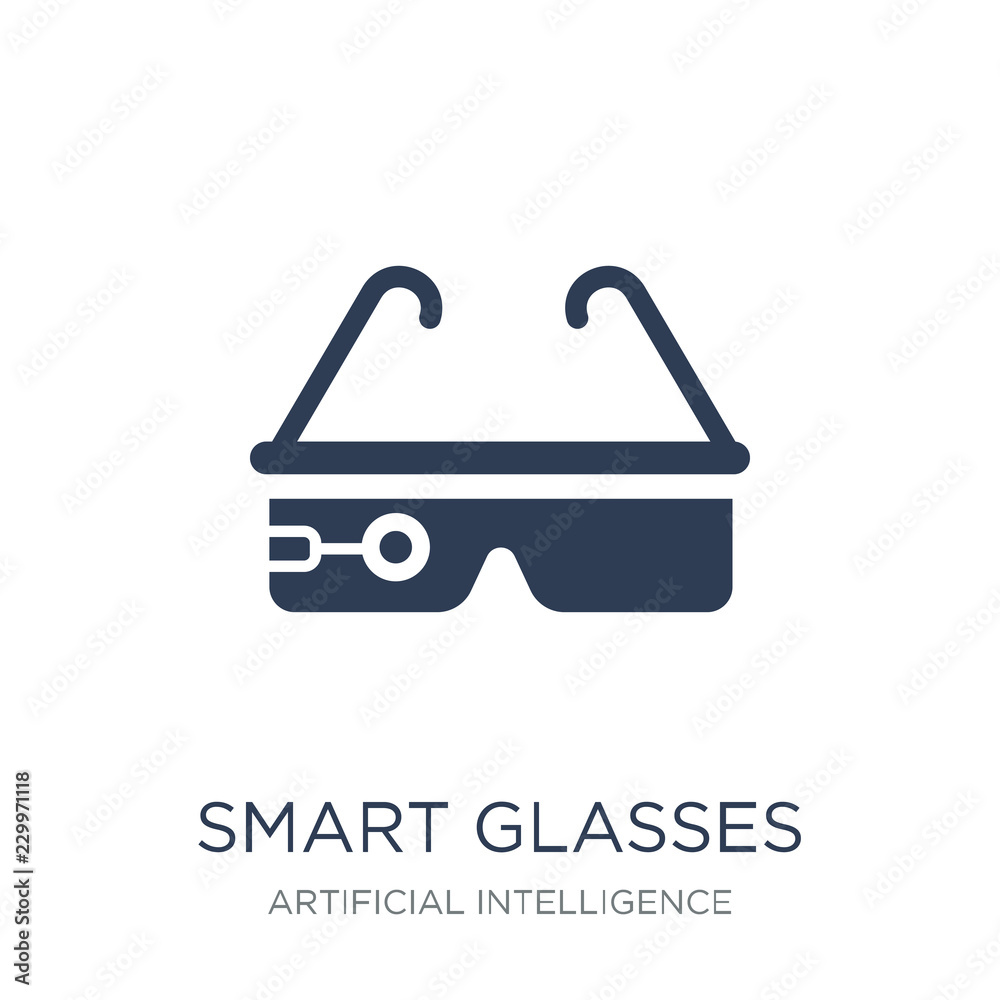 Smart glasses icon. Trendy flat vector Smart glasses icon on whi Stock ...