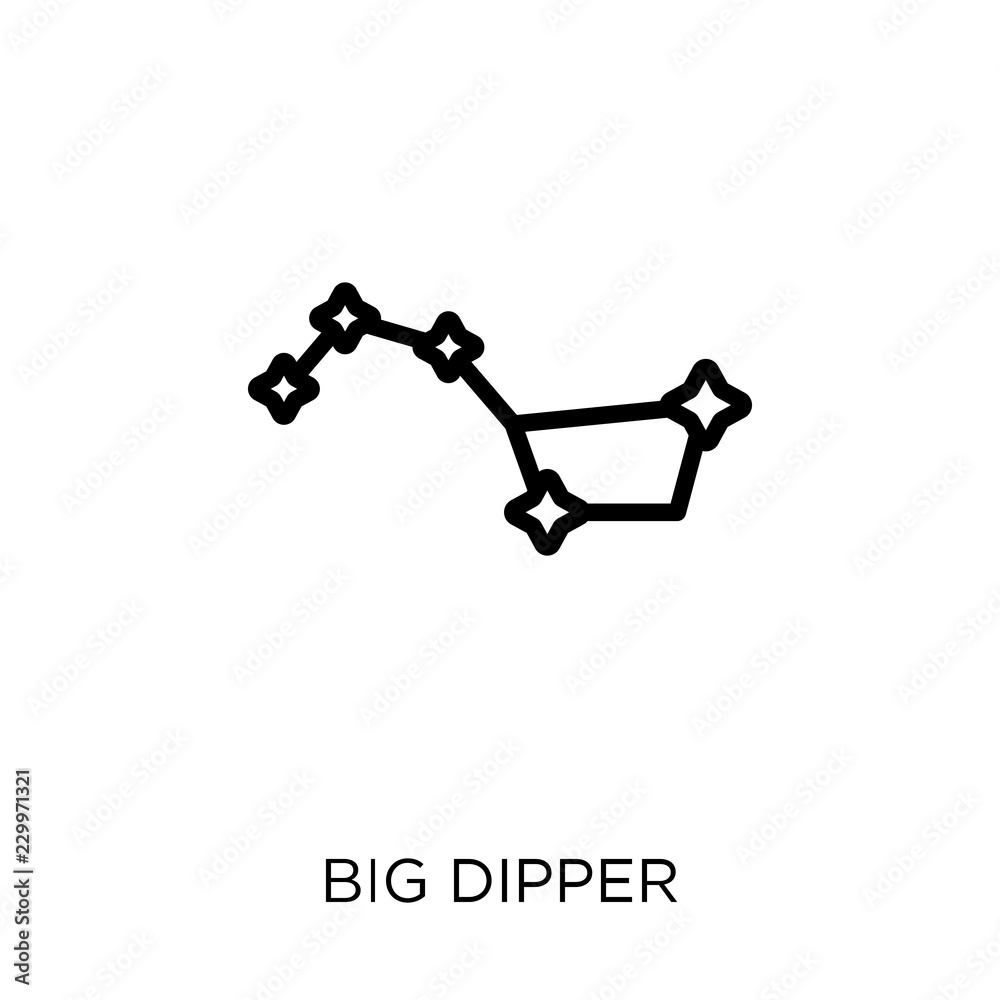 Big dipper icon. Big dipper symbol design from Astronomy collection ...
