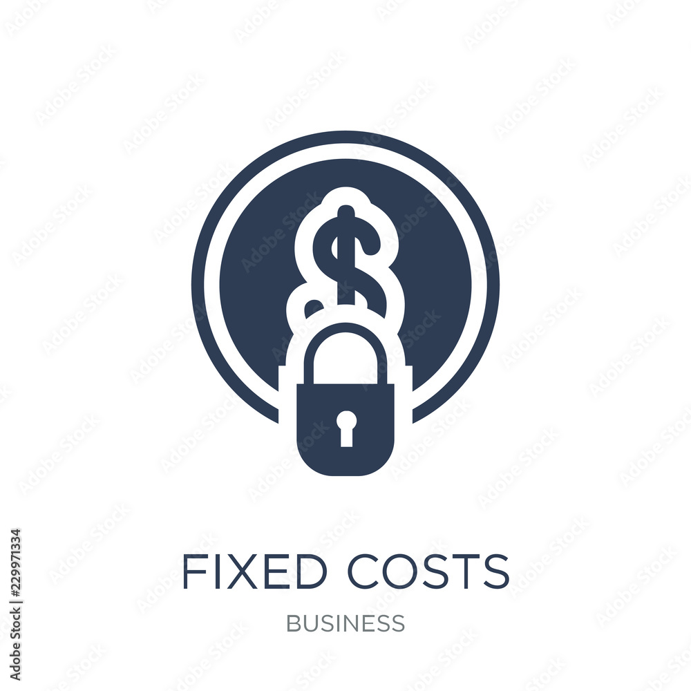 Fixed costs icon. Trendy flat vector Fixed costs icon on white ...