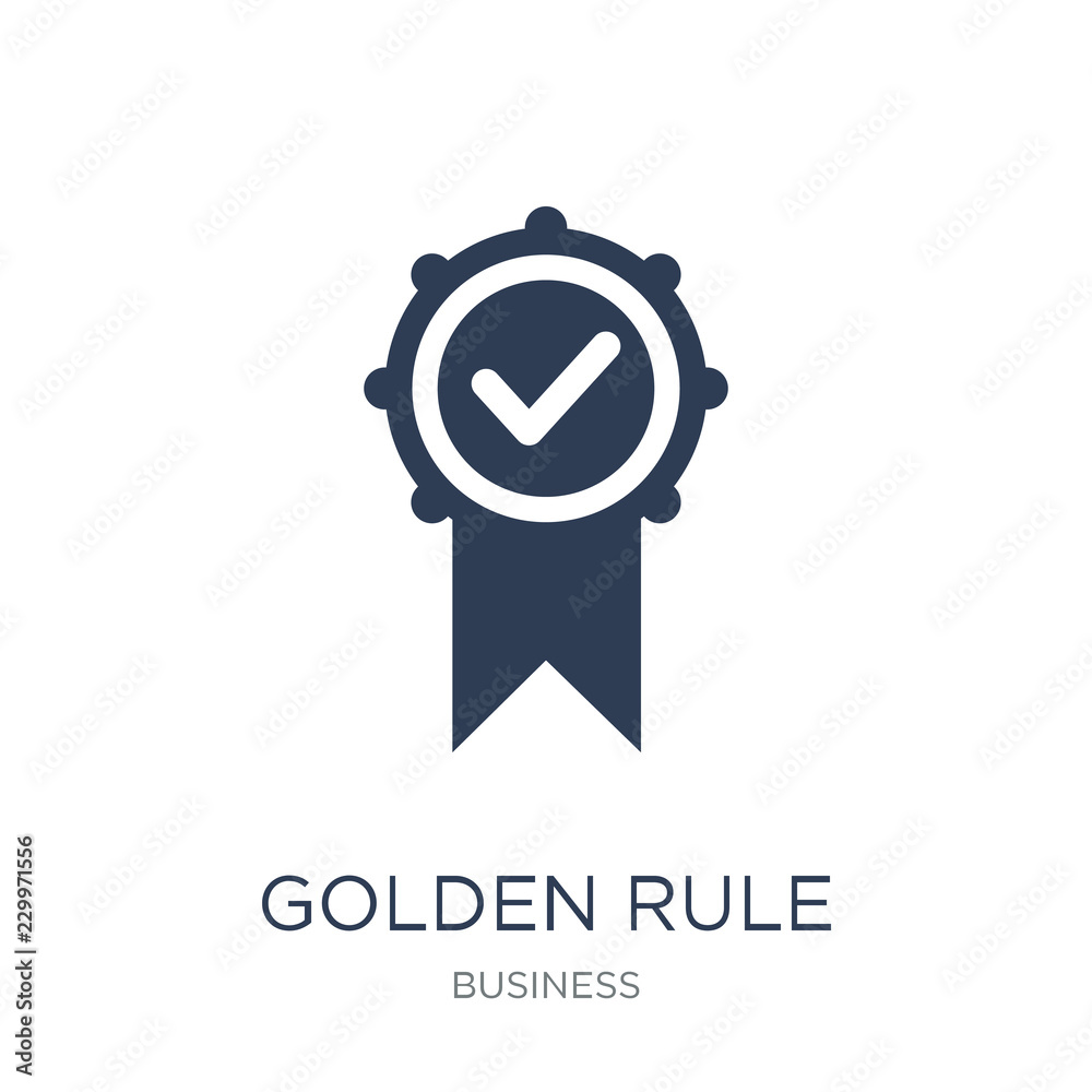 Golden rule icon. Trendy flat vector Golden rule icon on white ...