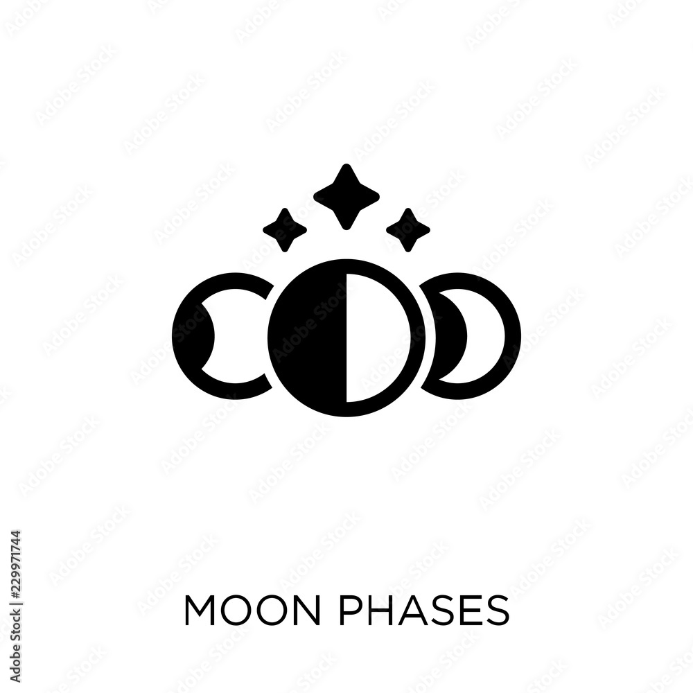 Moon phases icon. Moon phases symbol design from Astronomy collection ...