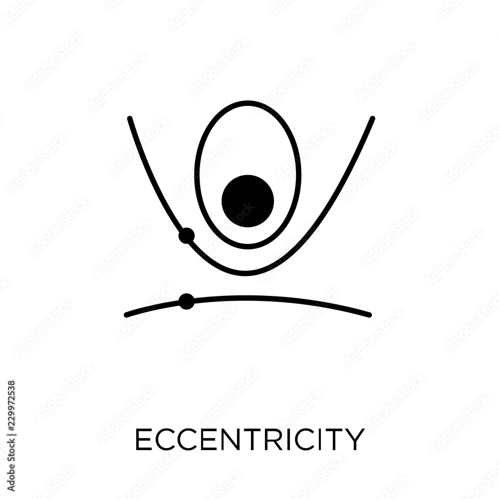 Eccentricity icon. Eccentricity symbol design from Astronomy collection ...