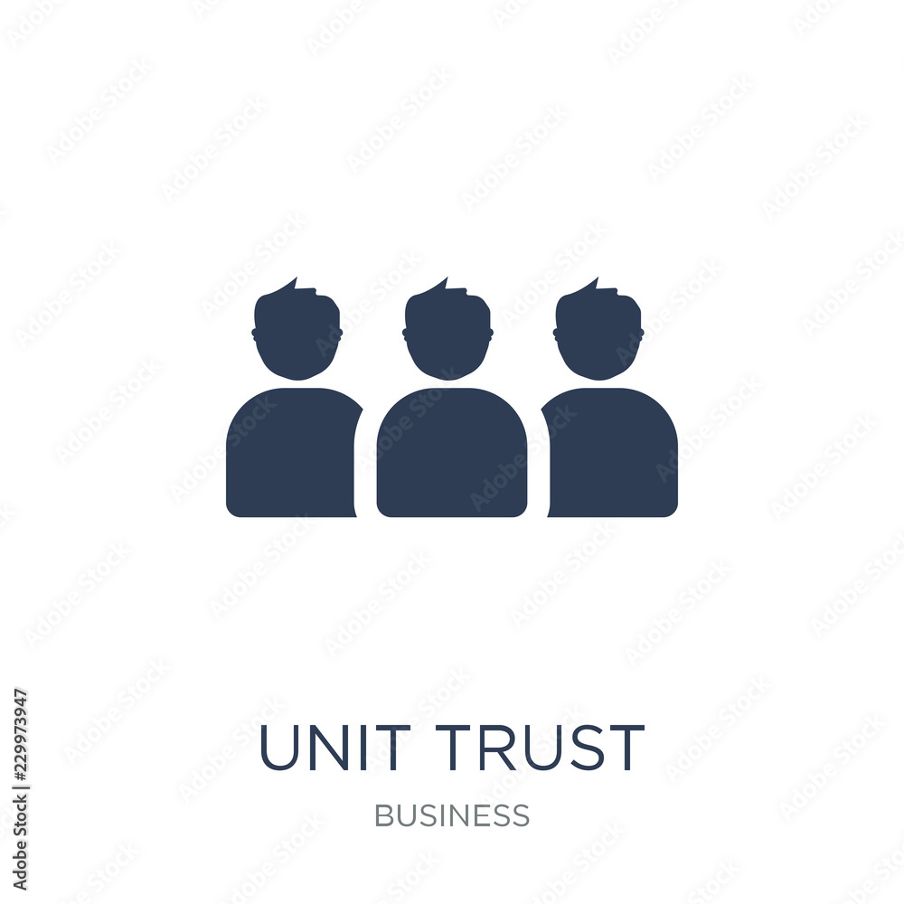 Unit trust icon. Trendy flat vector Unit trust icon on white background ...