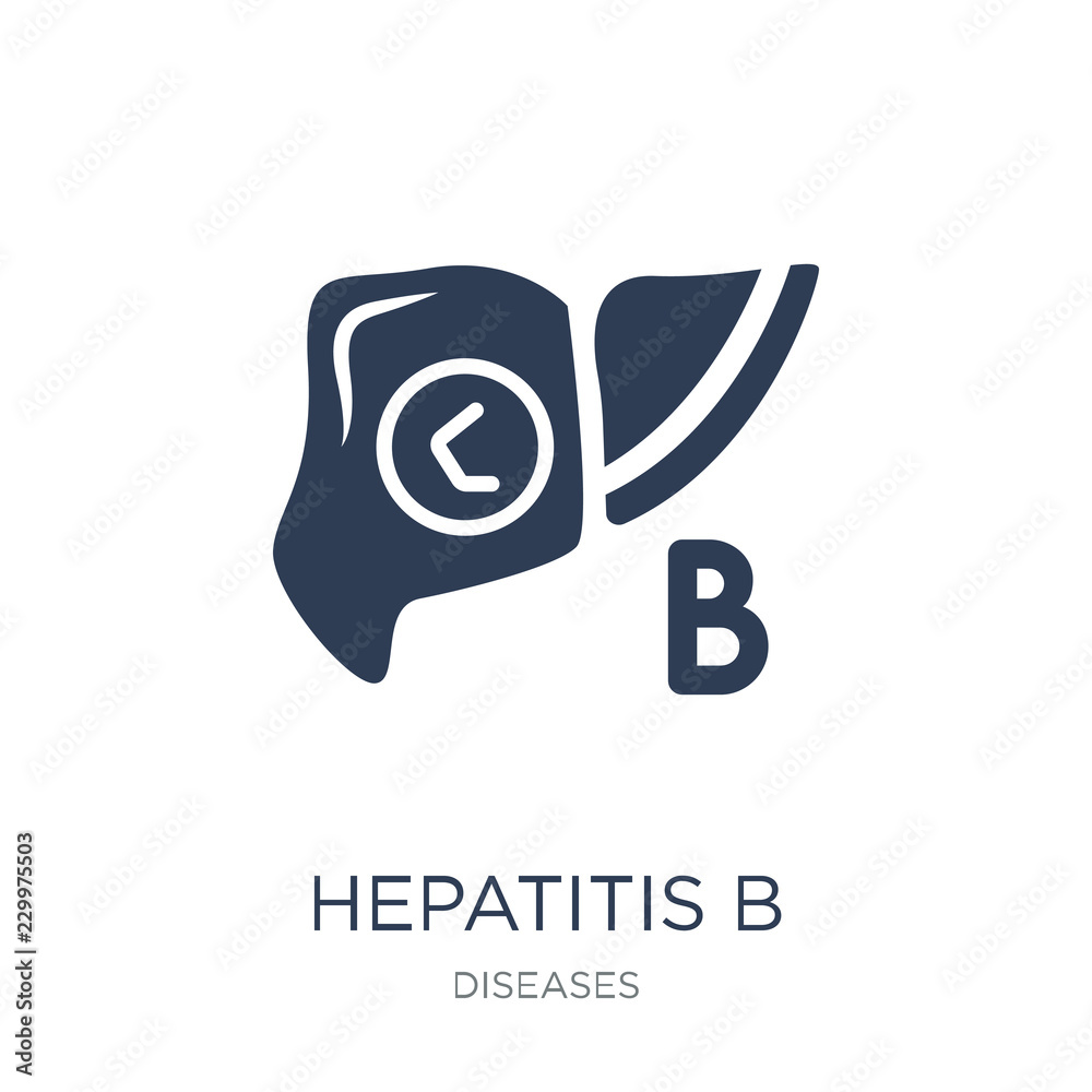 Hepatitis B icon. Trendy flat vector Hepatitis B icon on white ...