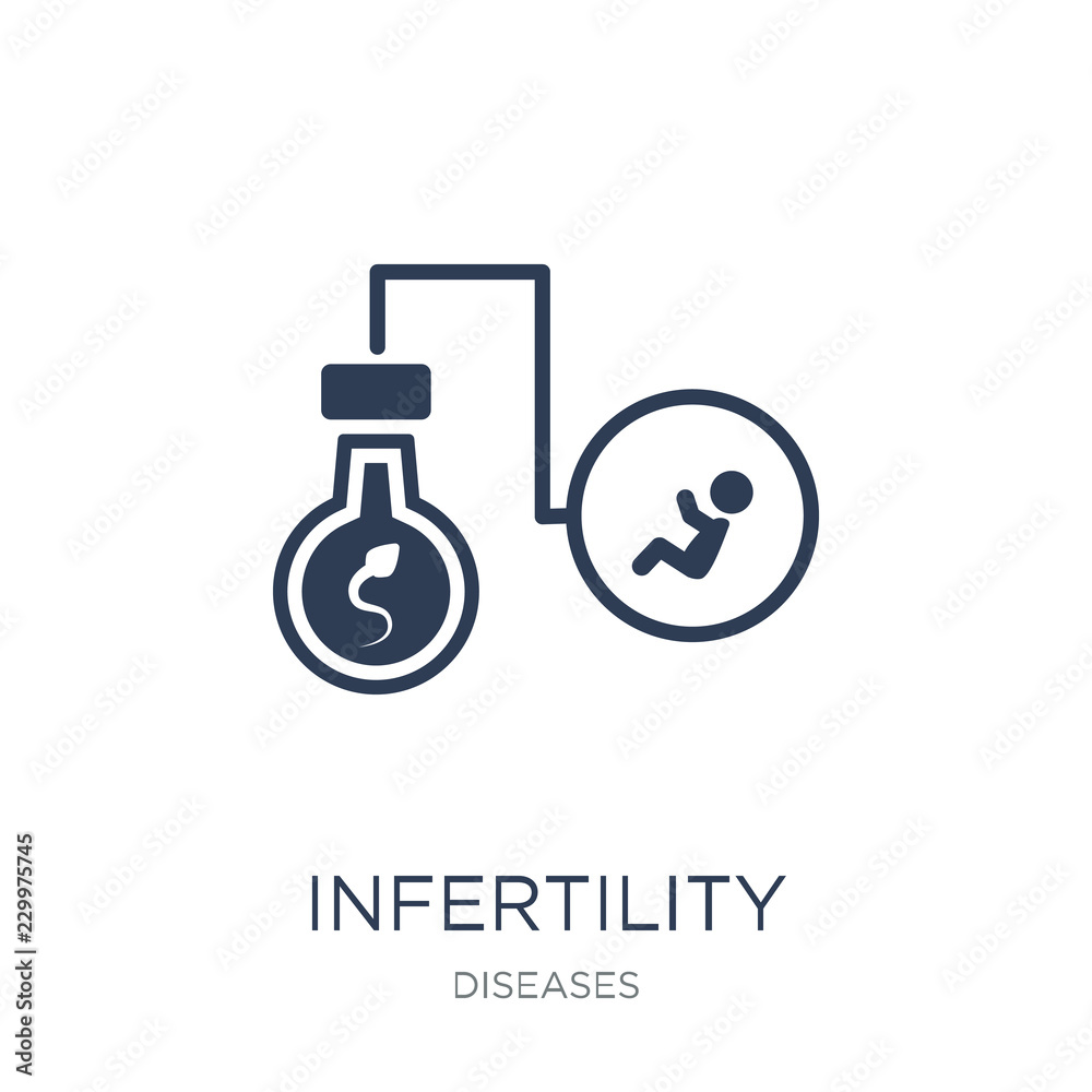 Infertility icon. Trendy flat vector Infertility icon on white ...