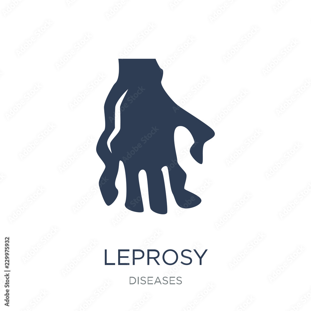 Leprosy icon. Trendy flat vector Leprosy icon on white background from ...