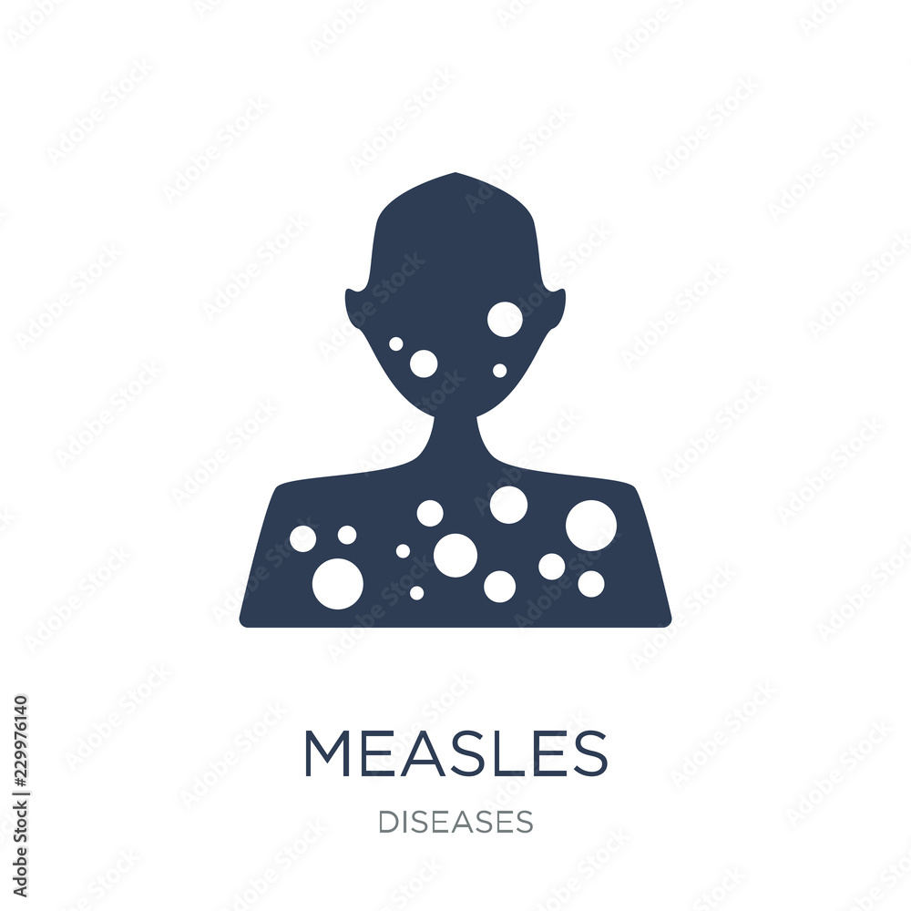 Measles icon. Trendy flat vector Measles icon on white background from ...