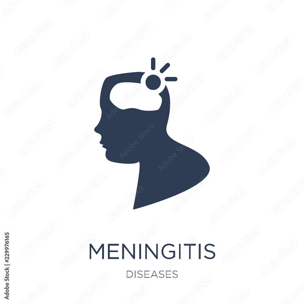 Meningitis icon. Trendy flat vector Meningitis icon on white background ...