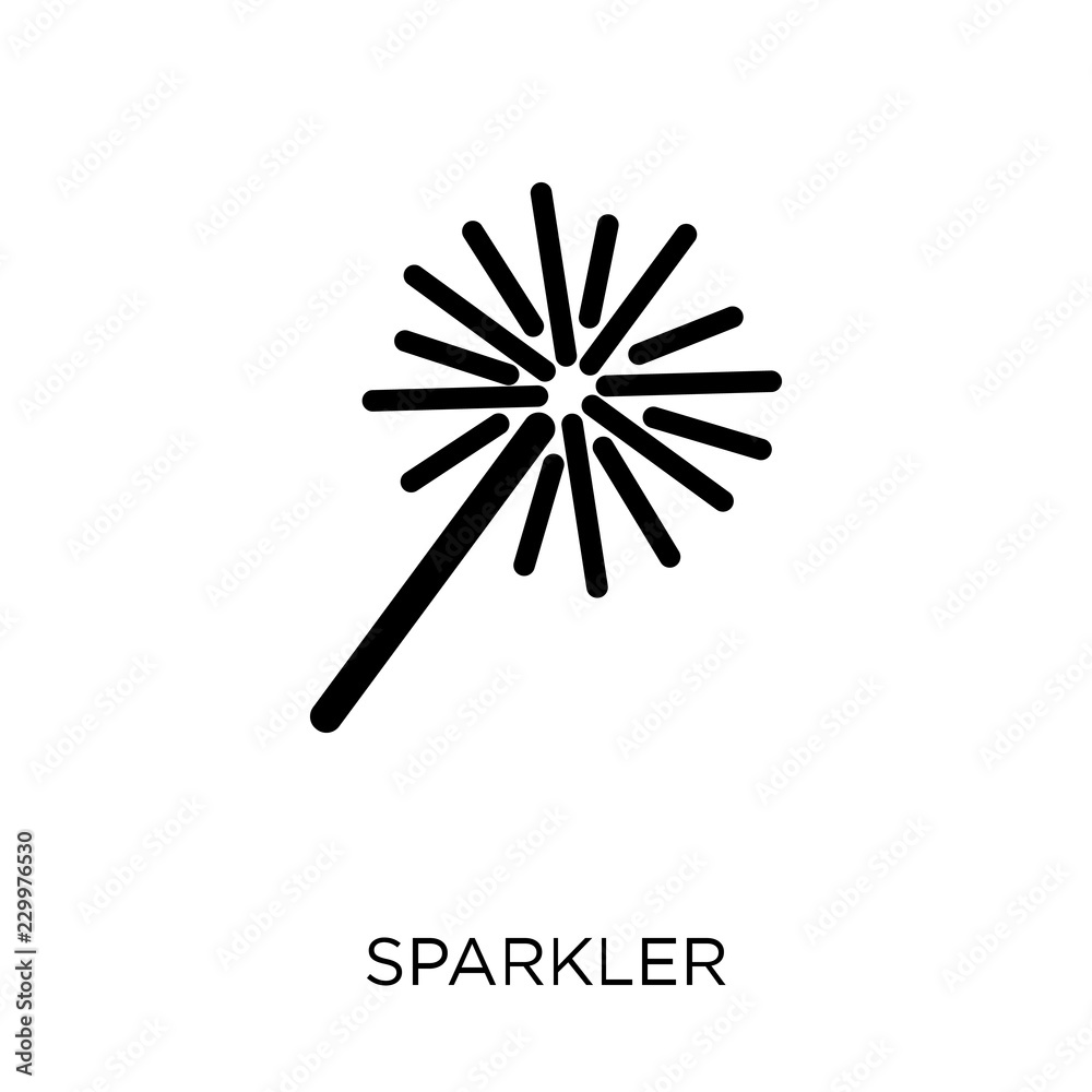 Sparkler icon. Sparkler symbol design from Christmas collection. Stock ...