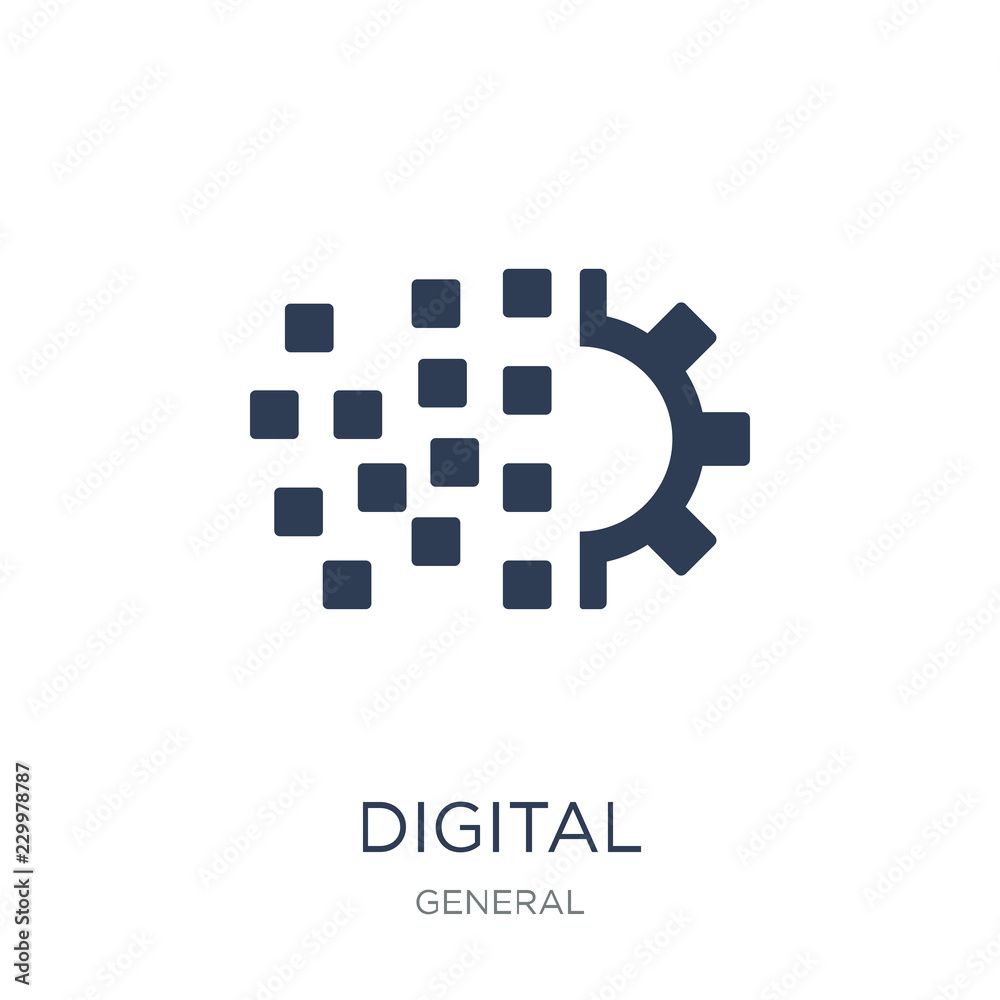 digital transformation icon. Trendy flat vector digital transformation ...