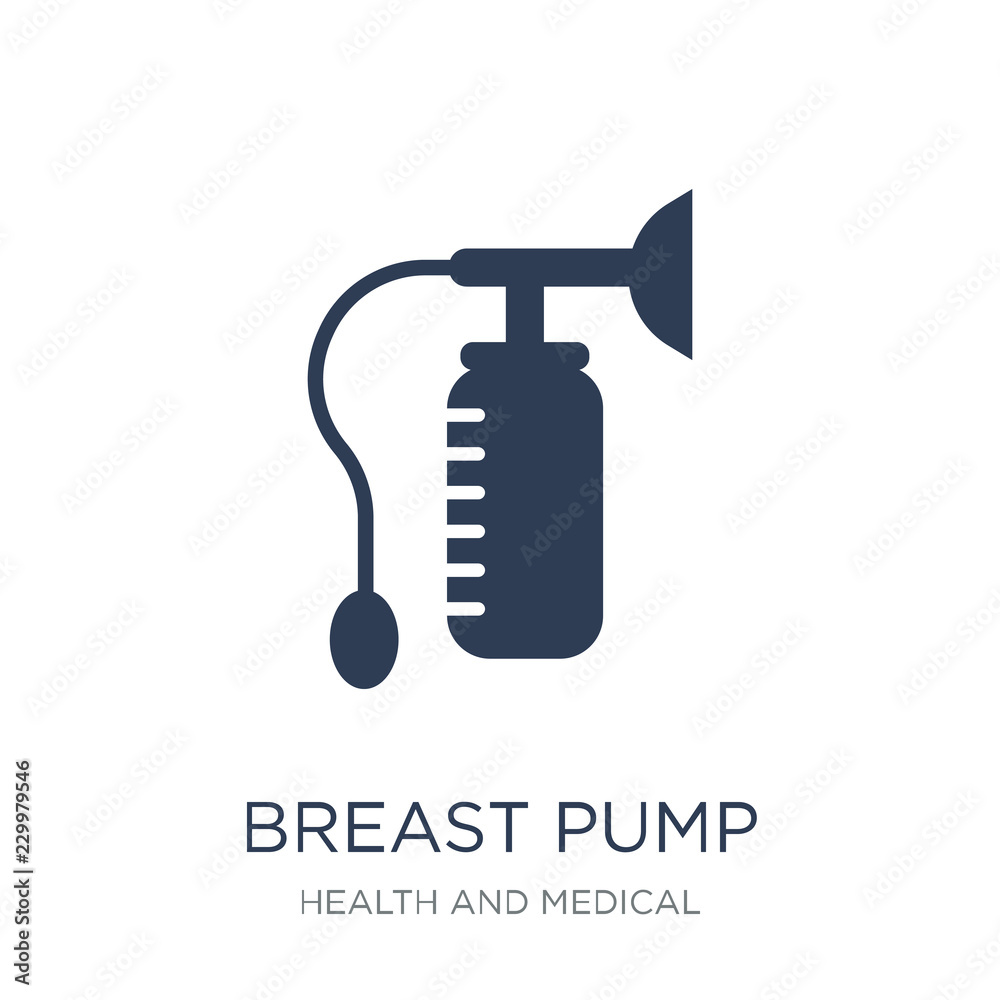 Breast pump icon. Trendy flat vector Breast pump icon on white ...