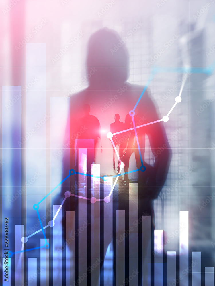 Financial growth graph.?Sales increase, marketing strategy concept ...