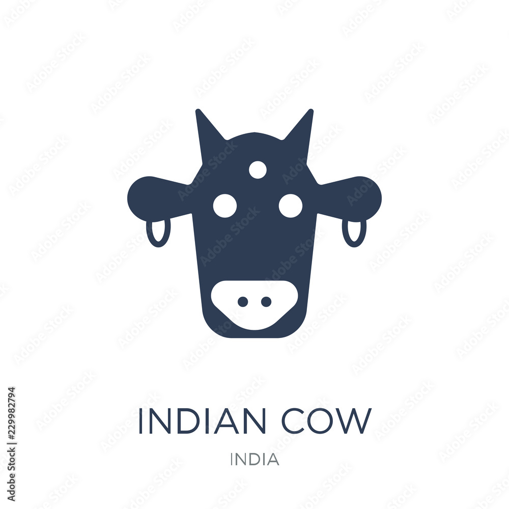 indian Cow icon. Trendy flat vector indian Cow icon on white background ...
