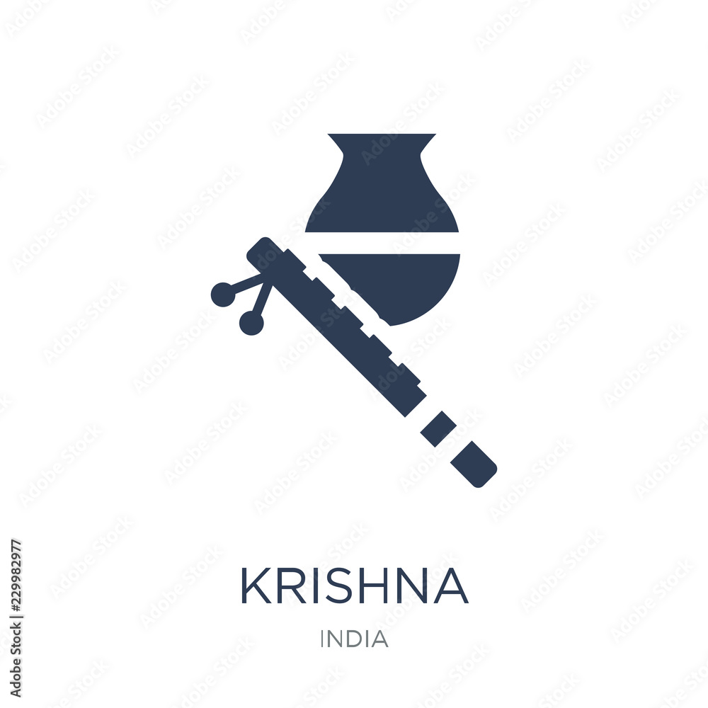 Krishna Janmashtami icon. Trendy flat vector Krishna Janmashtami icon ...