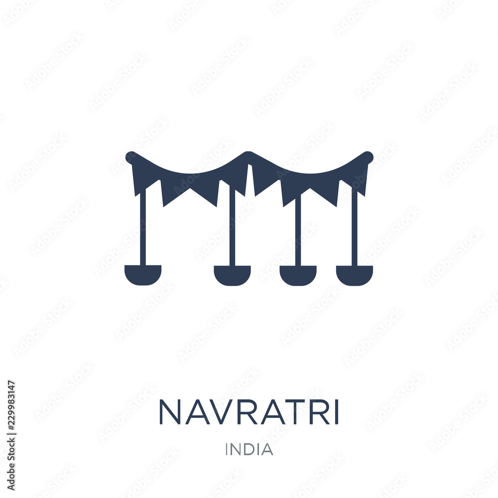 navratri icon. Trendy flat vector navratri icon on white background ...