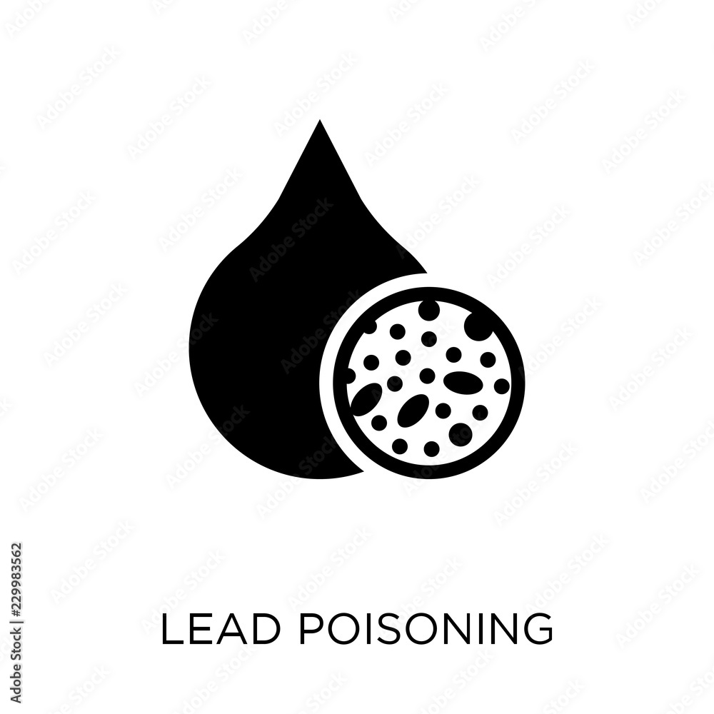 Lead poisoning icon. Lead poisoning symbol design from Diseases ...