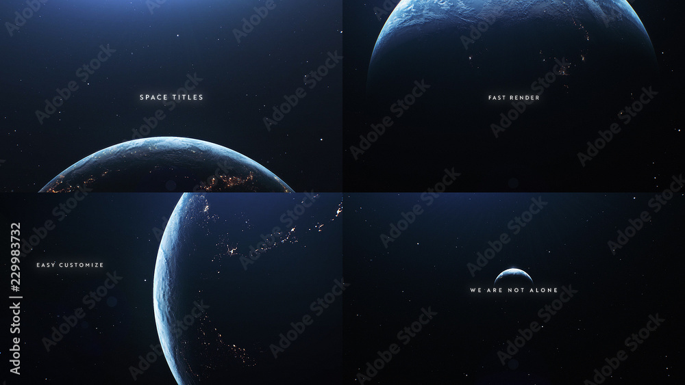 Space Opener Title Stock Template | Adobe Stock