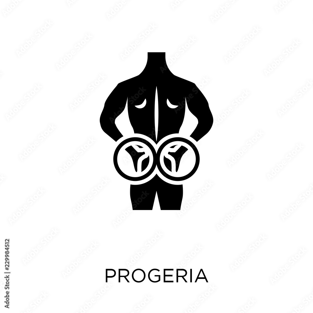 Progeria icon. Progeria symbol design from Diseases collection. Stock ...