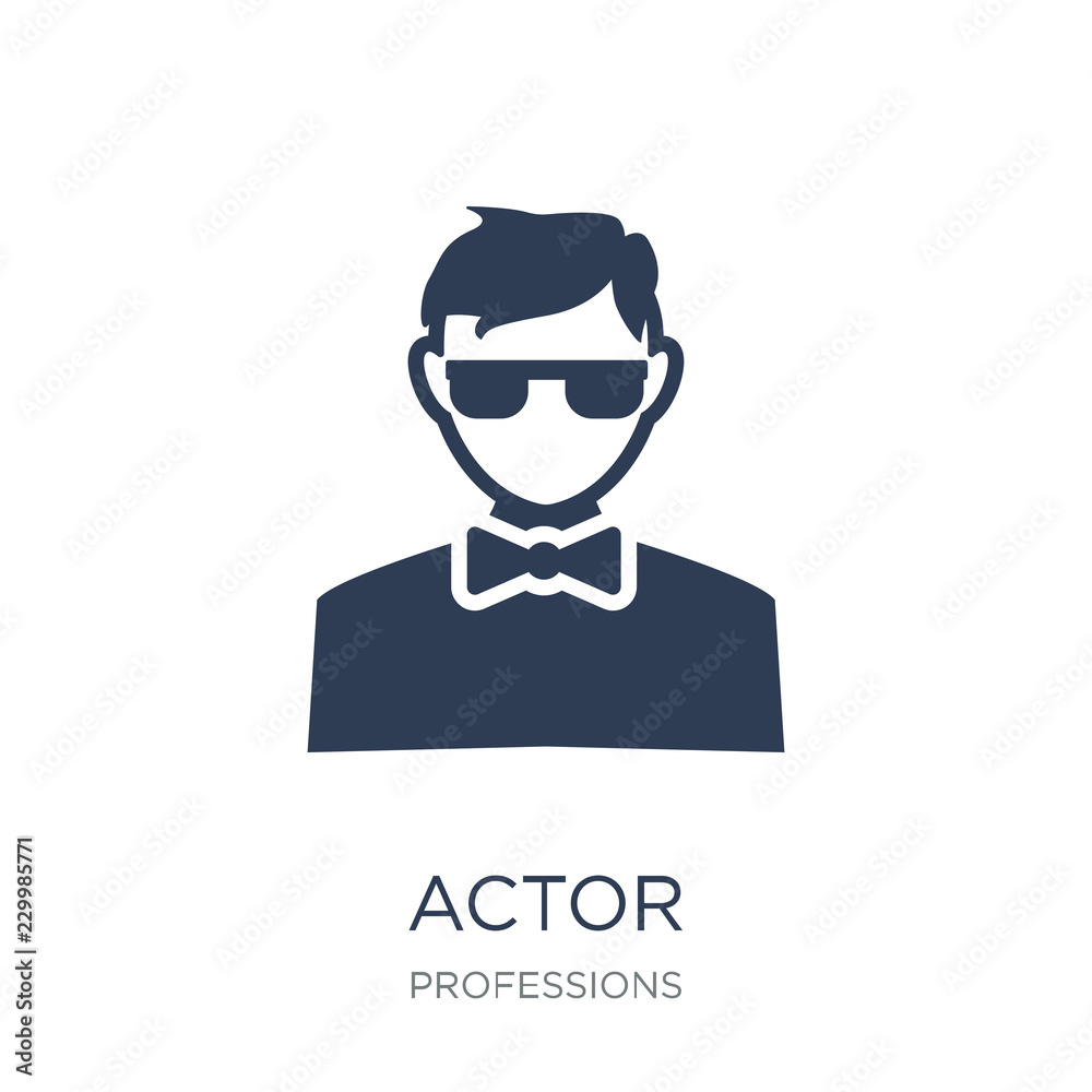 Actor icon. Trendy flat vector Actor icon on white background from ...