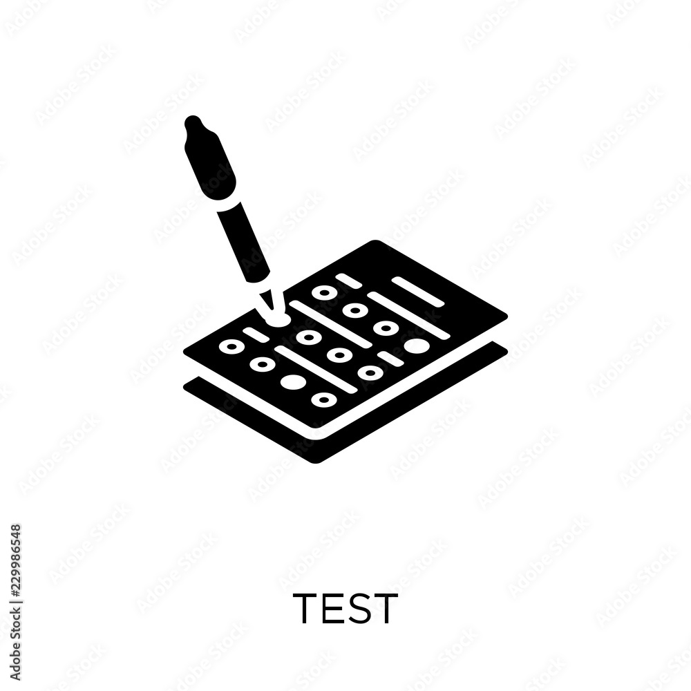 Test icon. Test symbol design from Education collection. Simple element ...
