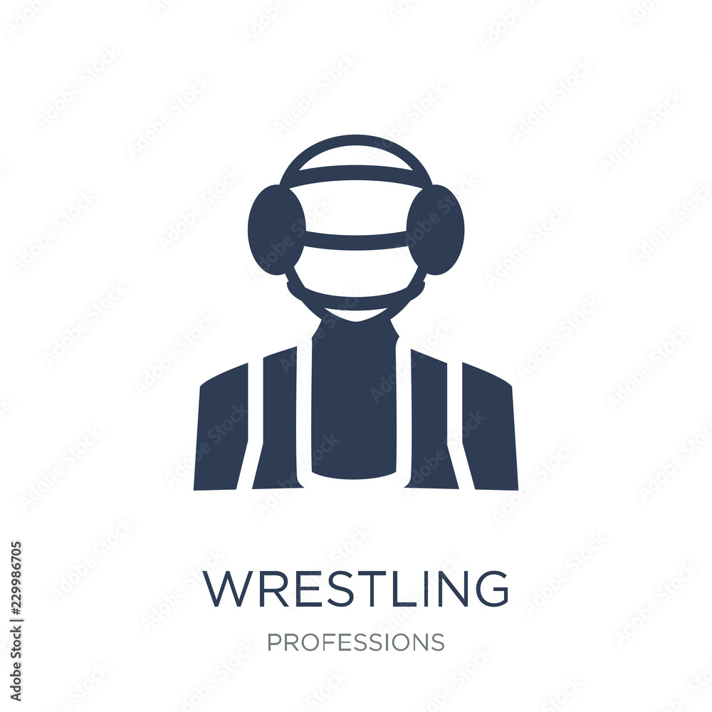 Wrestling icon. Trendy flat vector Wrestling icon on white background ...