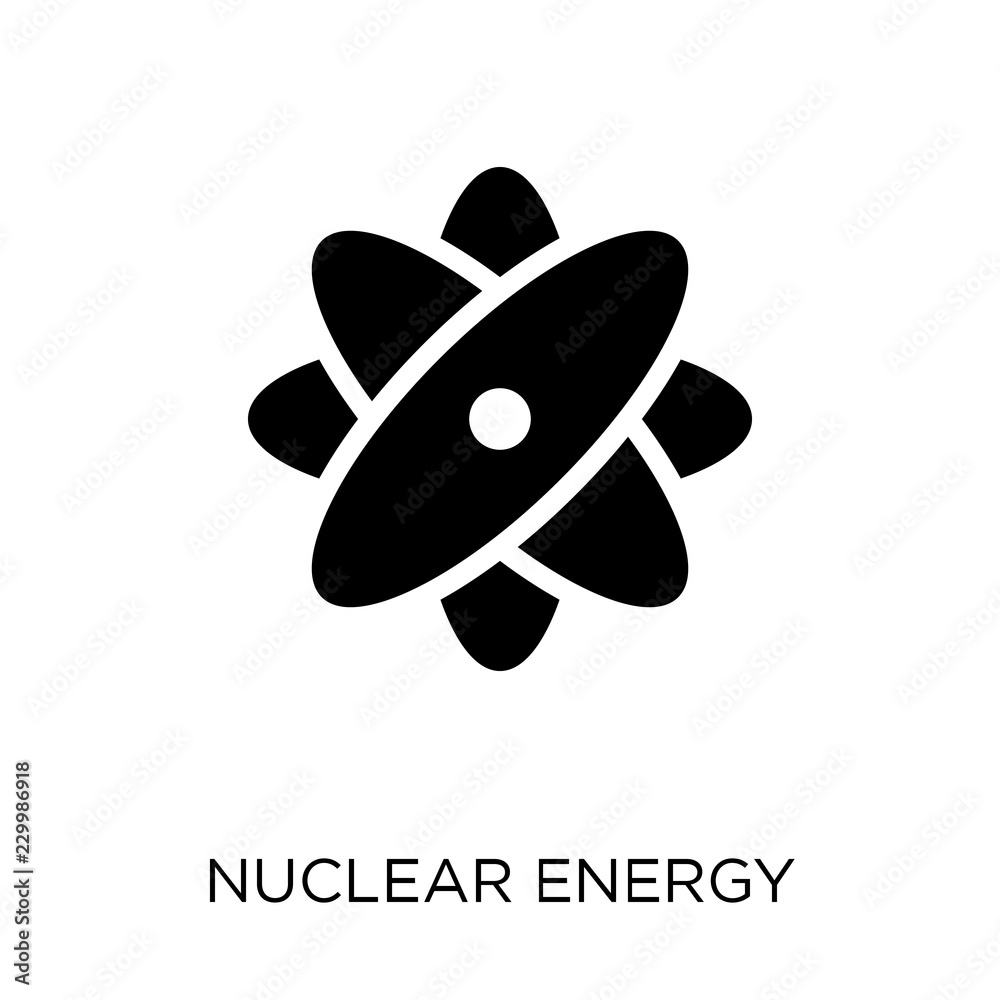 Nuclear energy icon. Nuclear energy symbol design from Ecology ...