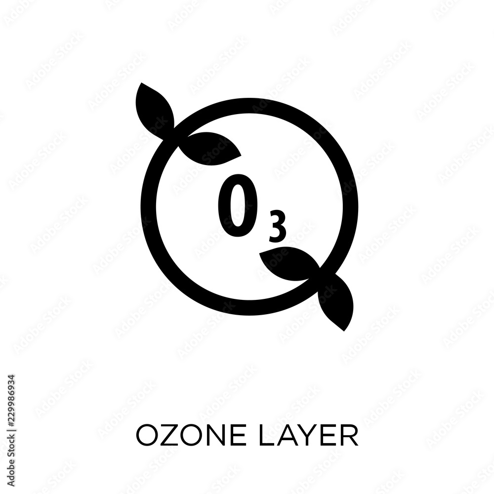 Ozone layer icon. Ozone layer symbol design from Ecology collection ...