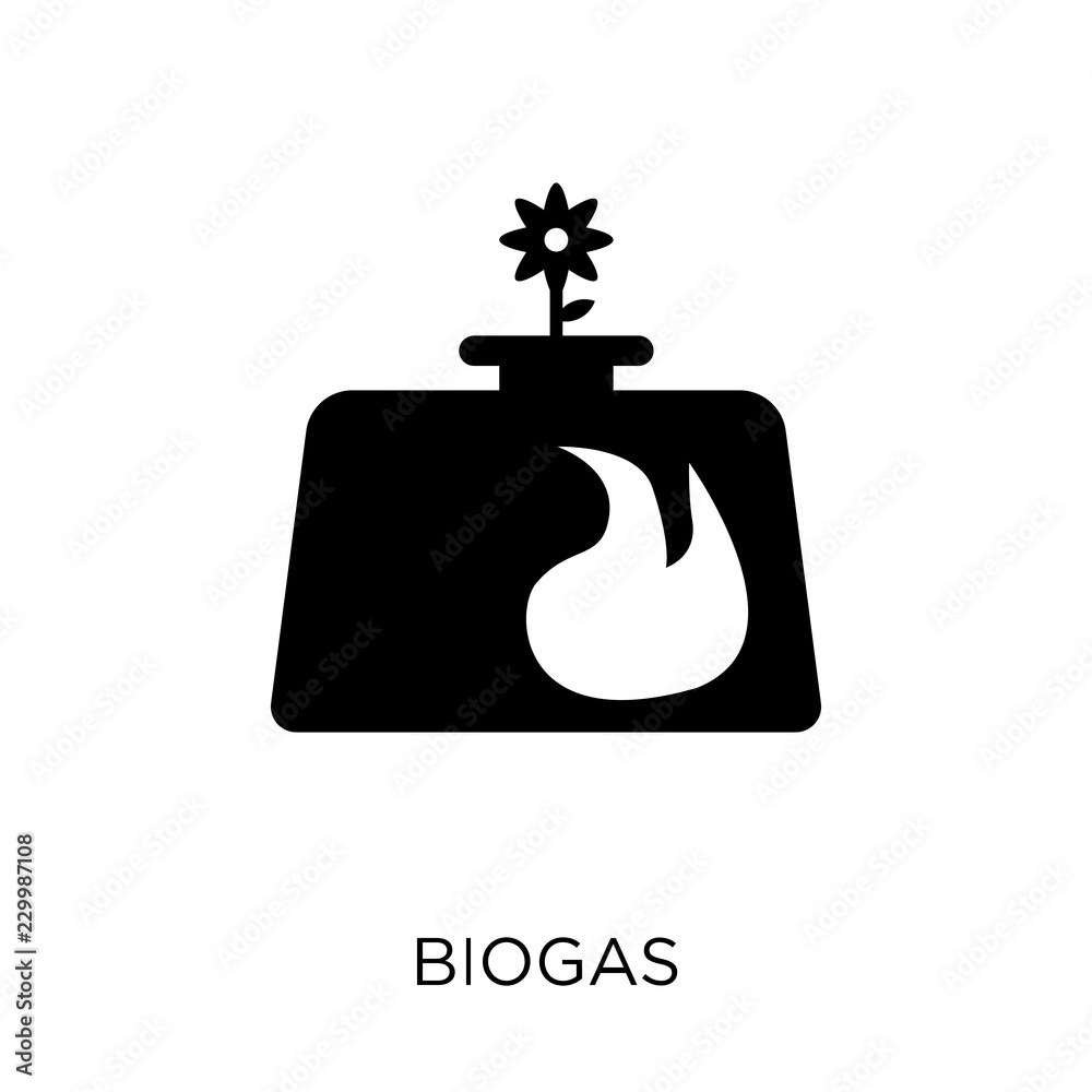 Biogas icon. Biogas symbol design from Ecology collection. Stock Vector ...