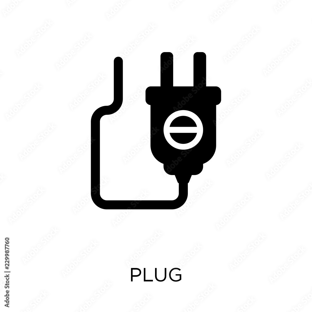 Plug icon. Plug symbol design from Electronic devices collection ...