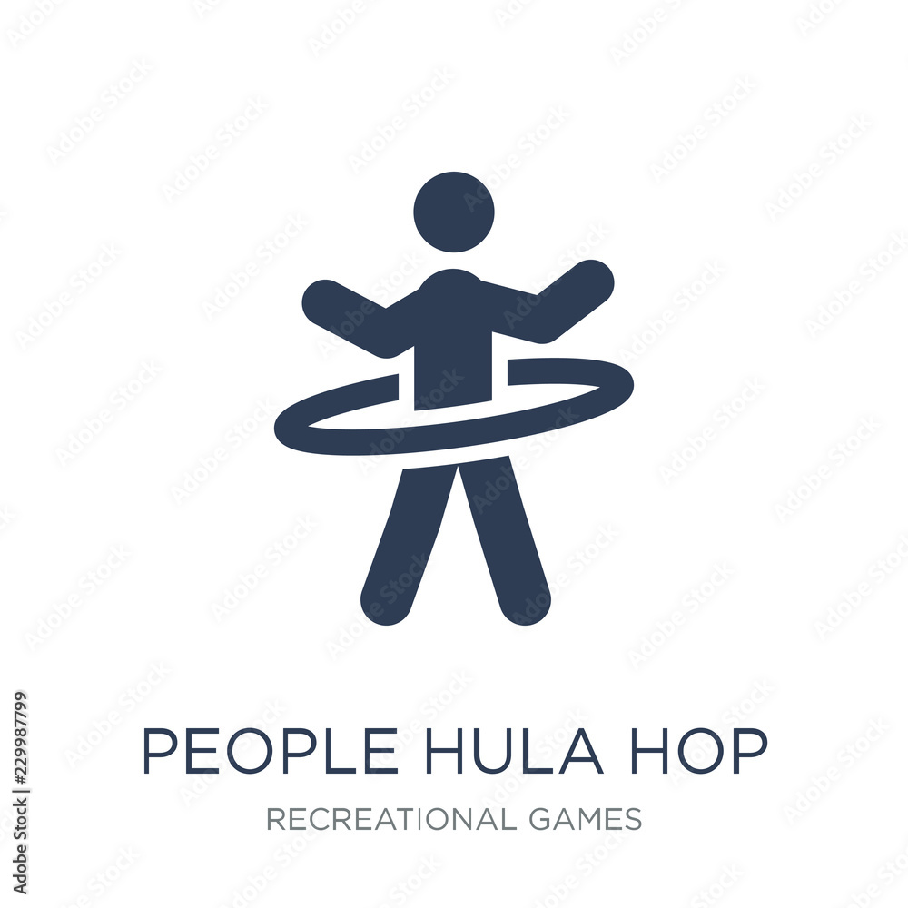 People Hula hop icon icon. Trendy flat vector People Hula hop icon on ...