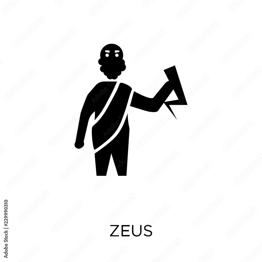 Zeus icon. Zeus symbol design from Fairy tale collection. Stock Vector ...