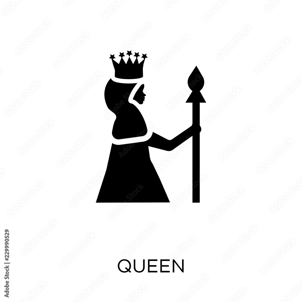 Queen icon. Queen symbol design from Fairy tale collection. Stock ...