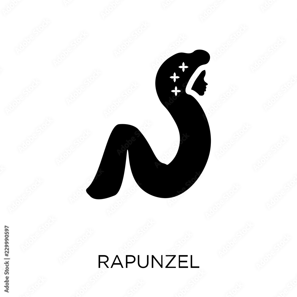 rapunzel icon. rapunzel symbol design from Fairy tale collection. Stock ...