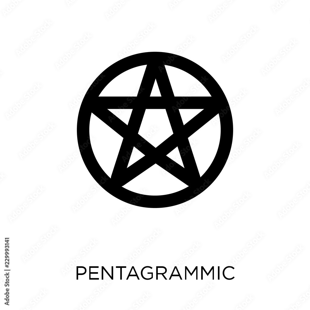 pentagrammic icon. pentagrammic symbol design from Geometry collection ...