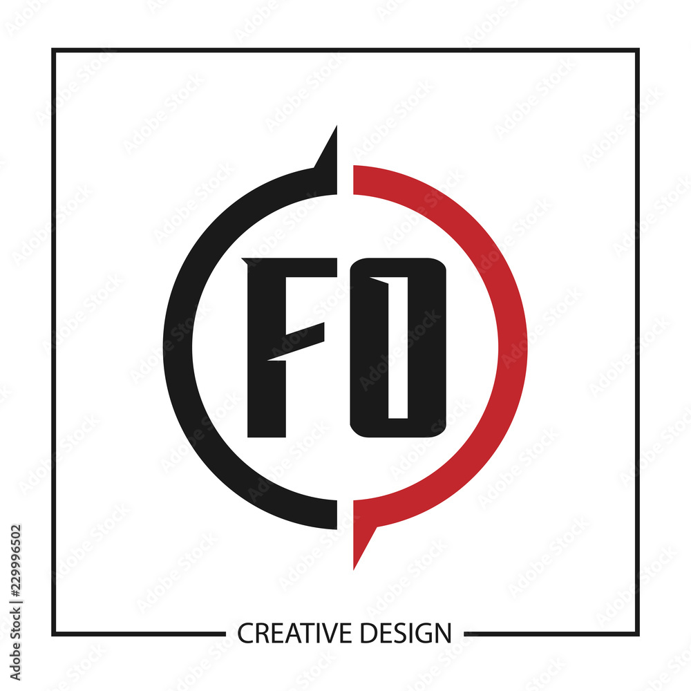 Initial Letter Logo FO Template Design Stock Vector | Adobe Stock