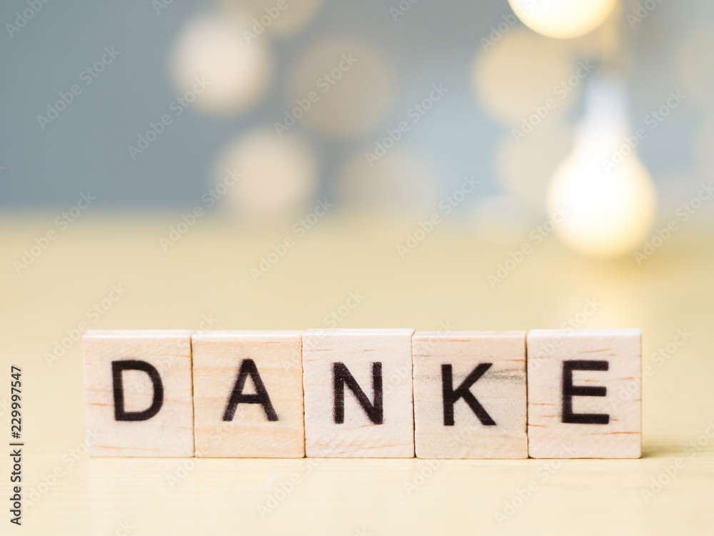 Danke, Motivational Words Quotes Concept Stock Photo | Adobe Stock