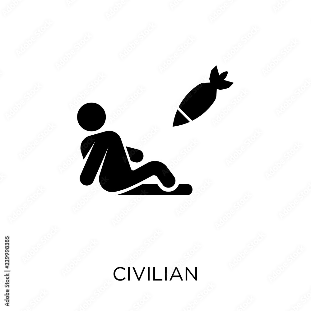 civilian icon. civilian symbol design from Army collection. Simple ...