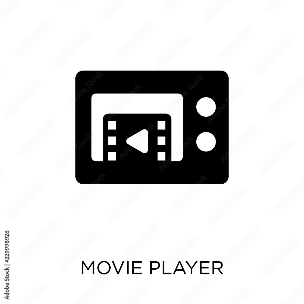 Movie player icon. Movie player symbol design from Cinema collection ...