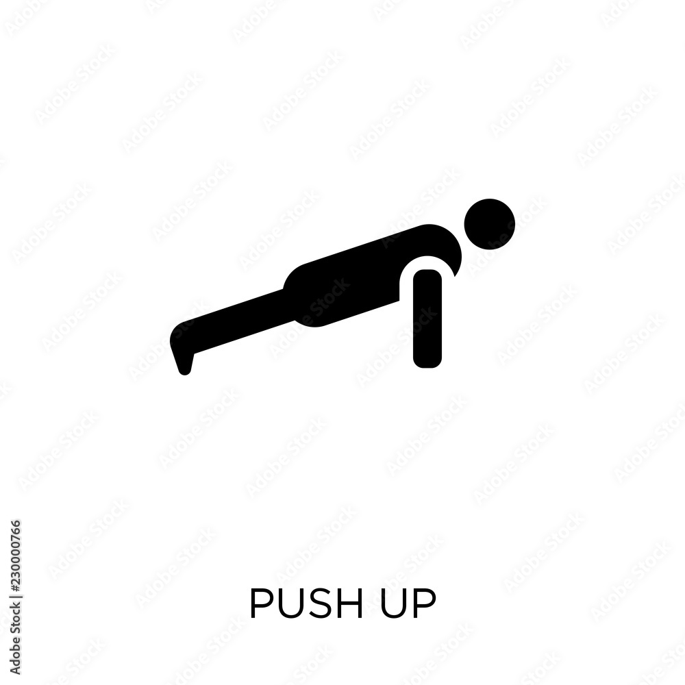Push up icon. Push up symbol design from Gym and fitness collection. Stock Vector | Adobe Stock