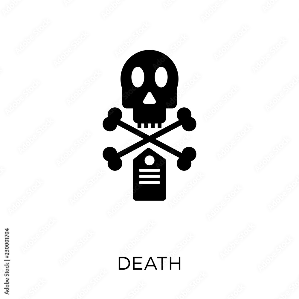 Death icon. Death symbol design from Insurance collection. Simple ...