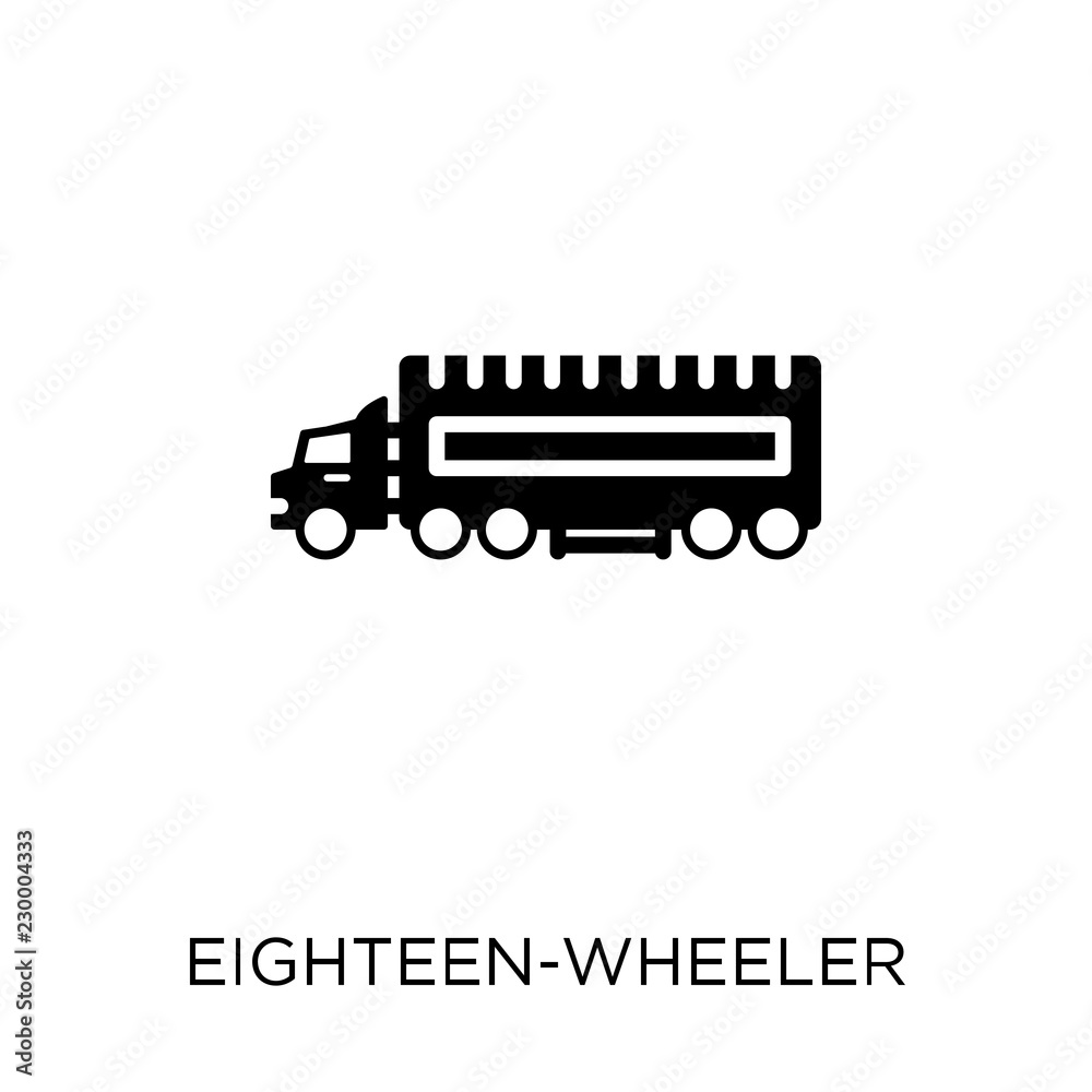 eighteen-wheeler icon. eighteen-wheeler symbol design from ...