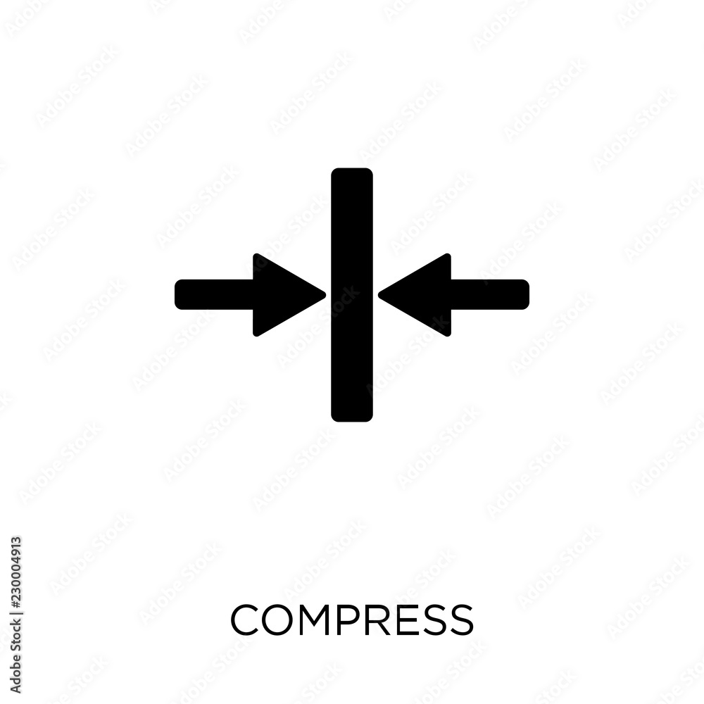 Compress icon. Compress symbol design from Web navigation collection ...