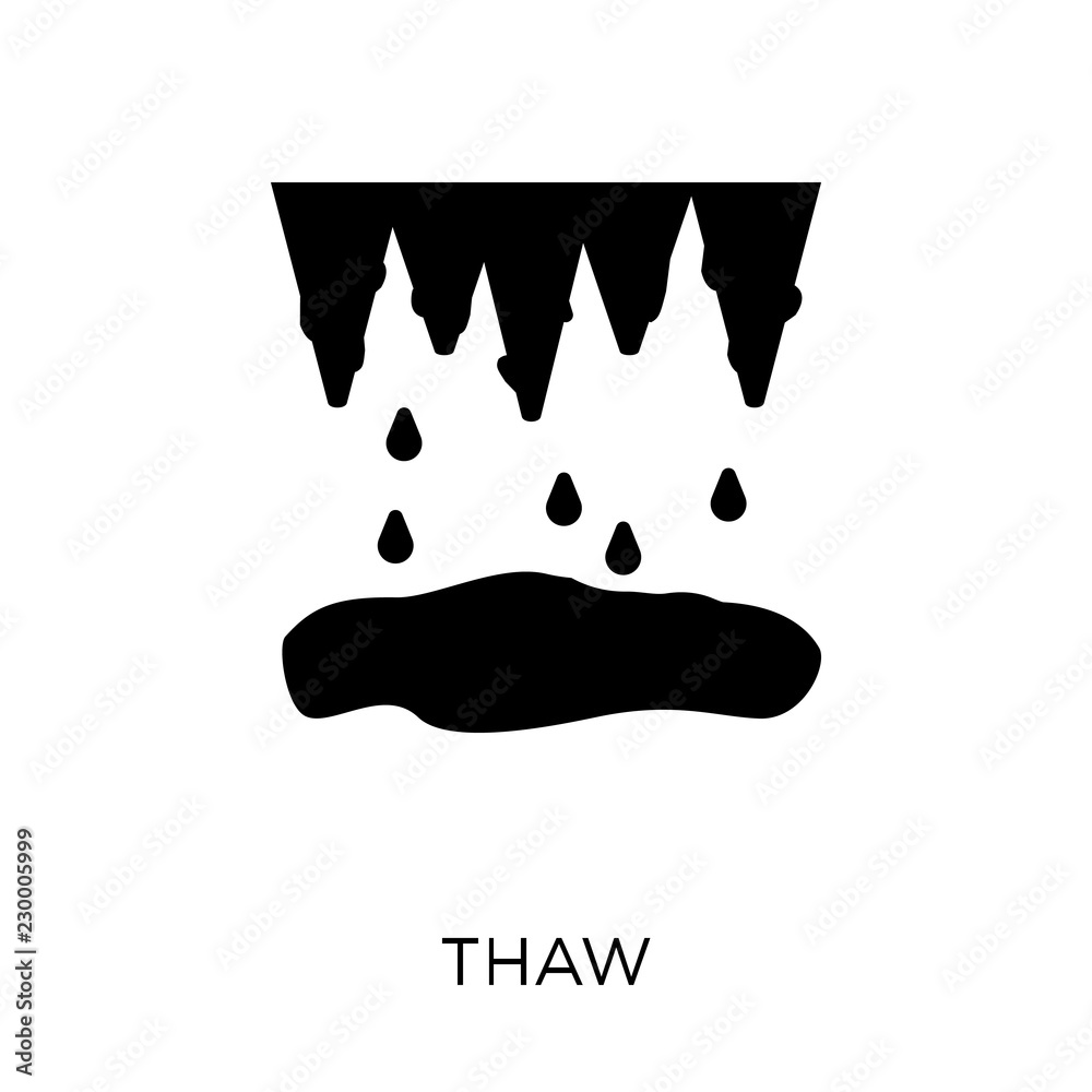 thaw icon. thaw symbol design from Weather collection. Stock Vector ...
