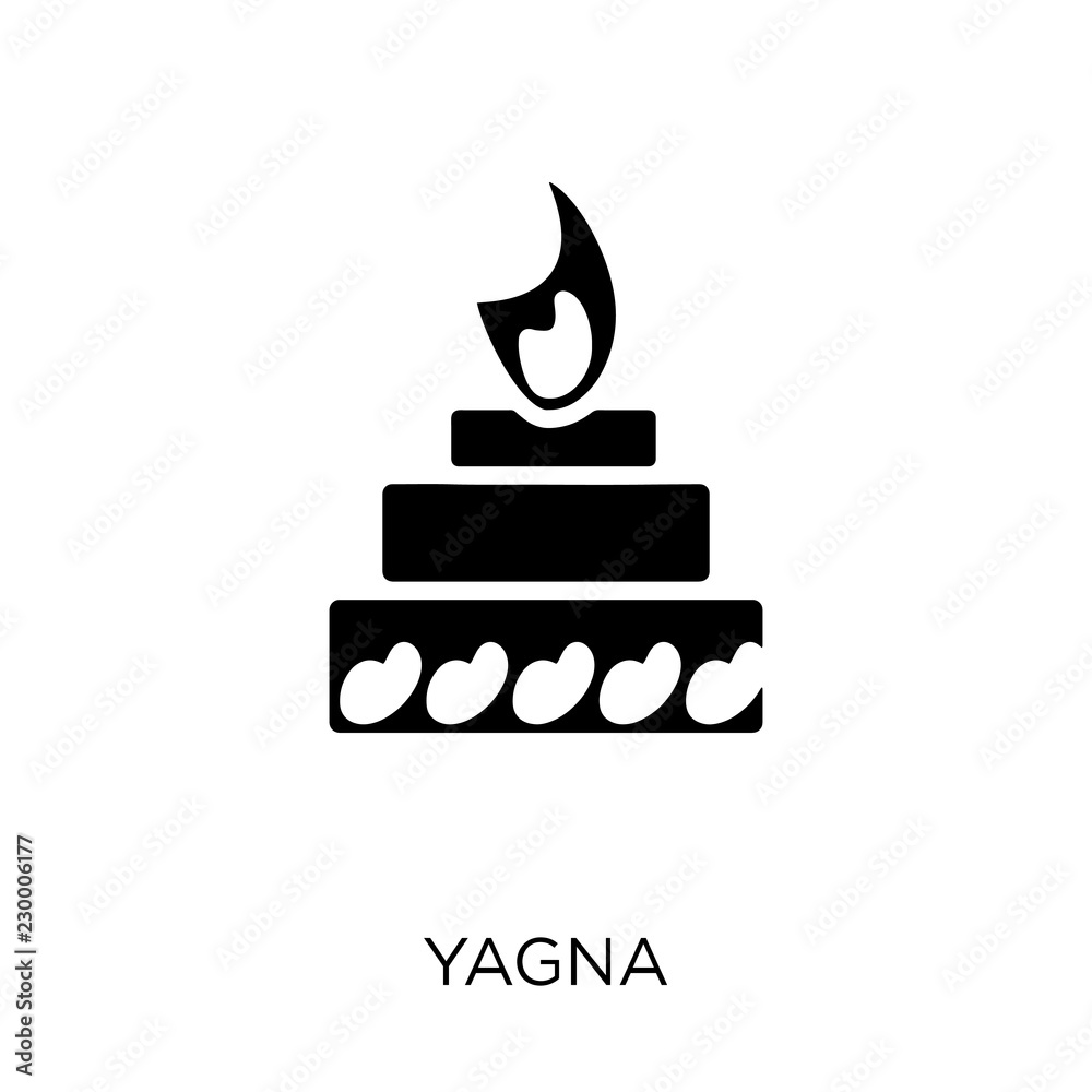 Yagna icon. Yagna symbol design from India collection. Stock Vector | Adobe Stock